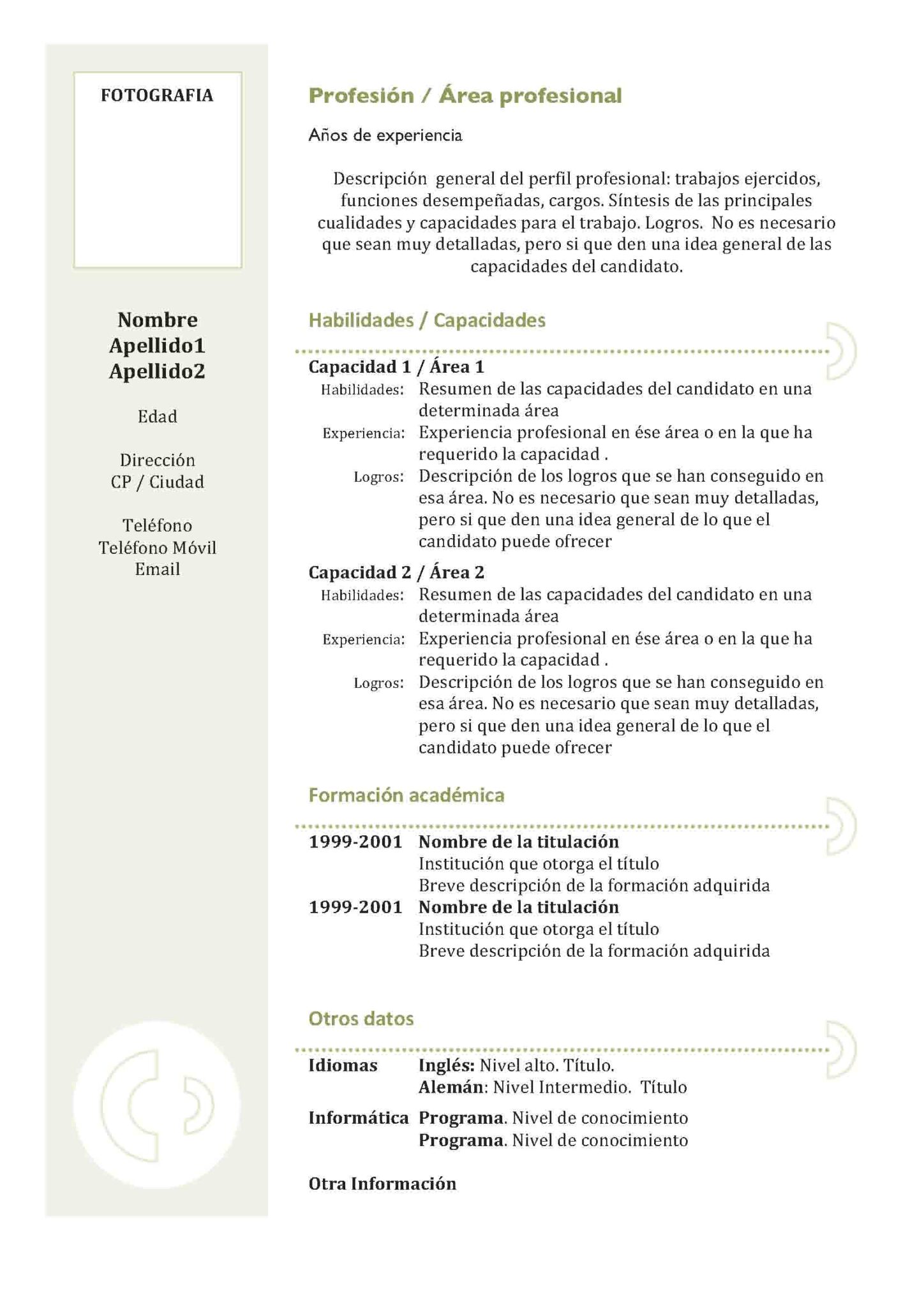 Modelos de currículum: Modelo funcional 3 | Modelo Curriculum